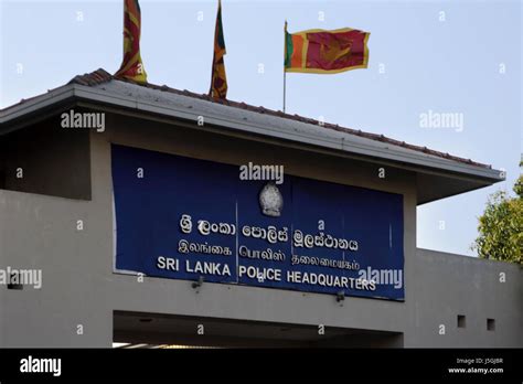 Fort Colombo Sri Lanka Police Headquarters Entrance Multilingual Sign