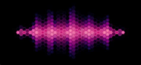 Audio Or Music Shiny Sound Waveform With Hexagonal Filter Stock Vector Illustration Of Wave