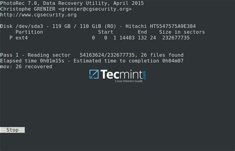 PhotoRec Recover Deleted Or Lost Files In Linux