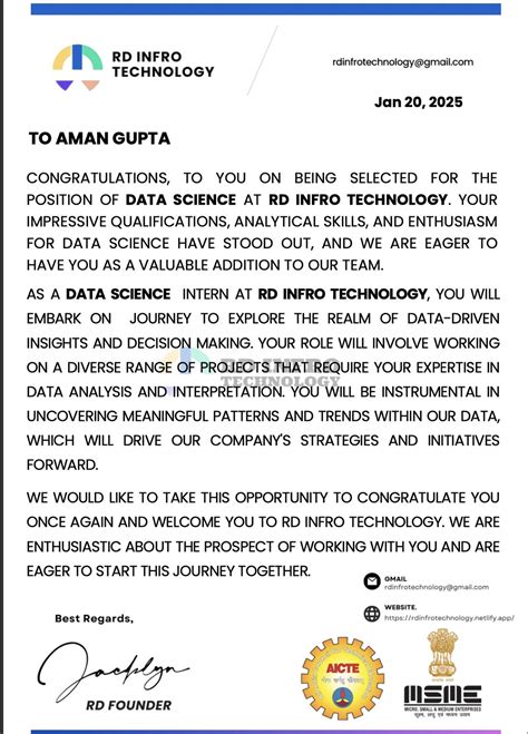 Internship Datascience Machinelearning Btech Careerjourney