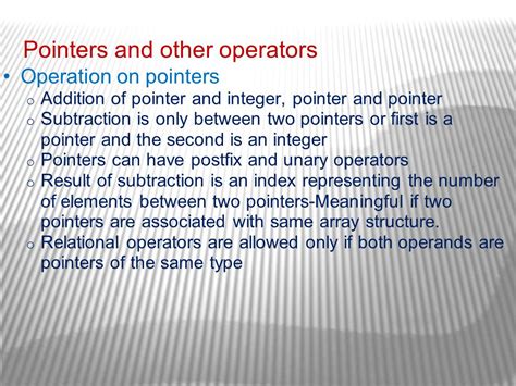 Pointer Applications Arrays And Pointers Name Of An Array Is A Pointer