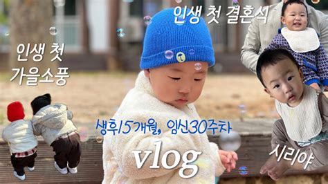 Vlog 생후15개월 콧물쟁이 임신30주차 인생 첫 결혼식 하객 독립기념관 버블건 무서워 주말1일2산책 시리야 지금