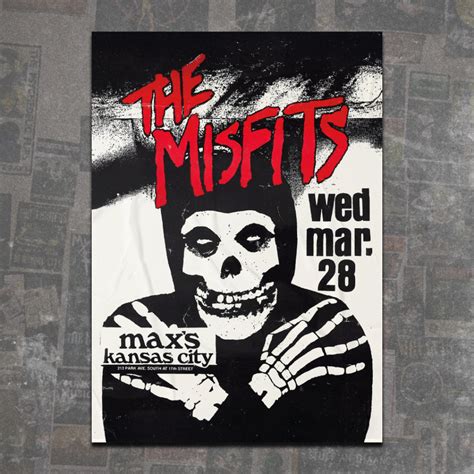 Poster Misfits Punk Rock Ao Vivo Max Cansas City Tamanho A3 Shopee