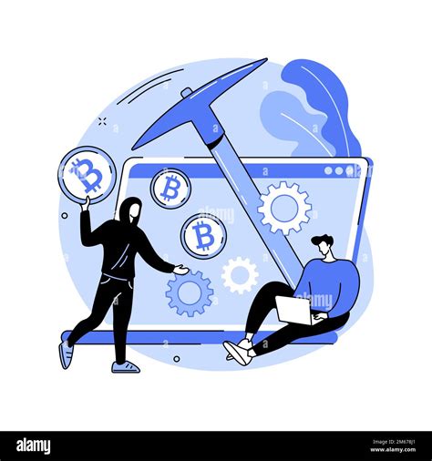 hidden mining abstract concept vector illustration cryptocurrency