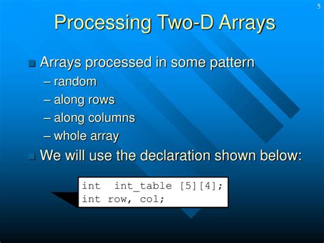 Ppt Multidimensional Arrays Powerpoint Presentation Free Download