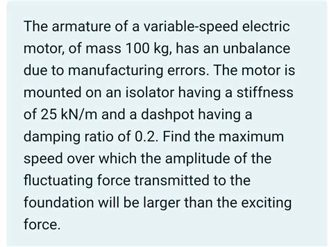 the armature of a variable speed electric motor of