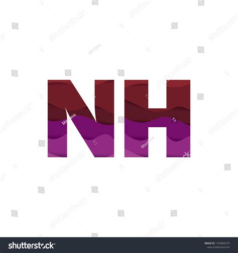 Paper Art Letter Nh Font Vector Stock Vector Royalty Free Shutterstock