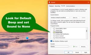 Turn Off DING Sound When Changing Volume In Windows