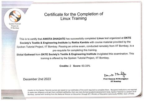 Ankita Dhagate On Linkedin Linuxtraining Spokentutorial Iitbombay Linuxskills