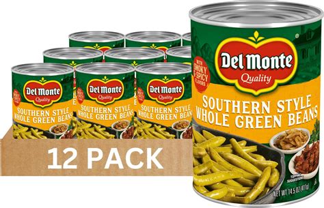 Del Monte Southern Style Whole Green Beans 145 Oz Can
