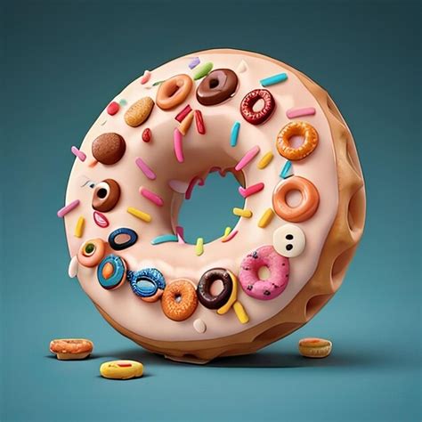 Premium Ai Image Set Of Tasty Donuts