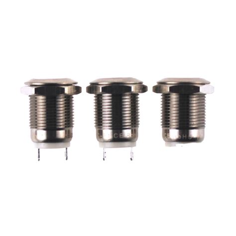 ABS12S Series Stainless Steel 12mm Flat Type Metal Push Button Switch China Metal Push Button