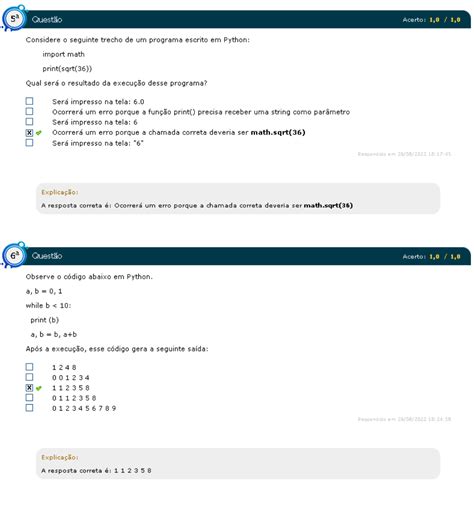 Simulado Estácio Paradigmas De Ling De ProgramaÇÃo Em Python