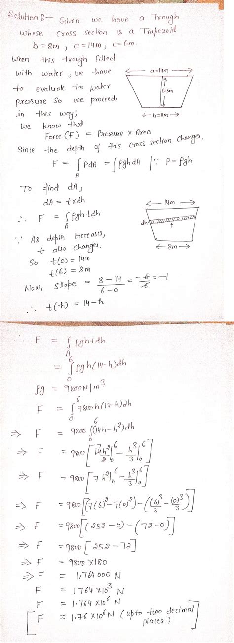 Solved Please Explain Step By Step A Trough Whose Cross Section Is A