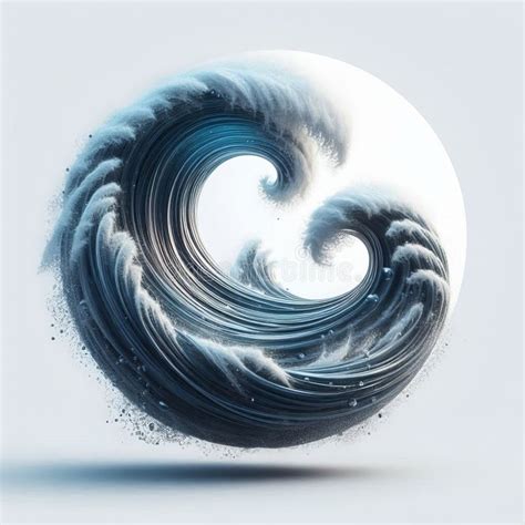 Wave A Moving Ridge Of Water That Forms On The Surface Of A Bdy Stock Illustration