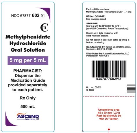 These Highlights Do Not Include All The Information Needed To Use Methylphenidate Hydrochloride