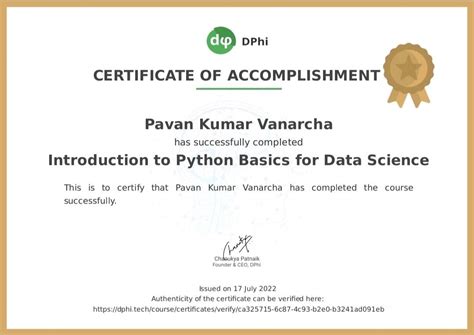 Pavan Kumar Vanarcha On Linkedin Datascience Pythonbasics Dphicertification Learningjourney