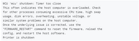 MCU Mcu Shutdown Timer Too Close LS Labs