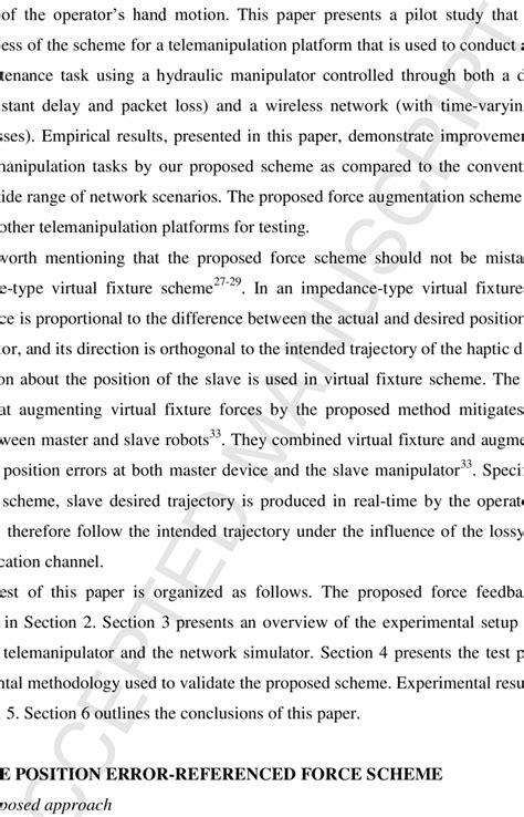Illustrates How The Haptic Force Applied To The Operators Hand Is
