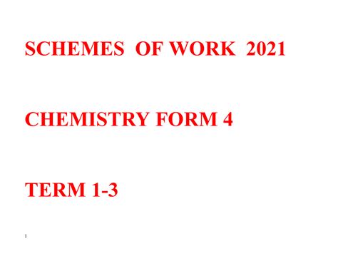 Cre Schemes Form 4 Assignment Schemes Of Work Chemistry Form Term 1 Scheme Of Work Form