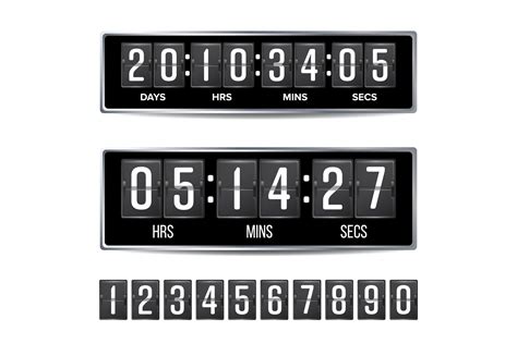 Flip Countdown Timer Vector Analog Graphic By Pikepicture Creative Fabrica