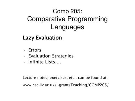 PPT Comp Comparative Programming Languages PowerPoint Presentation ID