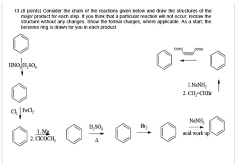 13 (8 points) Consider the Chain of the reactions | Chegg.com