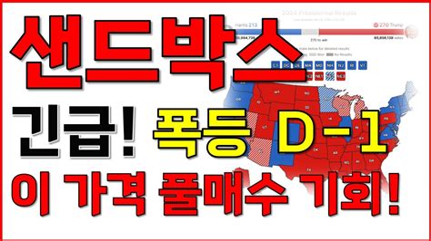 샌드박스 코인전망 긴급 폭등 D 1 이 가격 풀매수 기회 Youtube