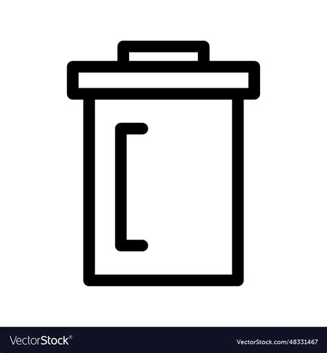 Rubbish Bin Icon Royalty Free Vector Image VectorStock
