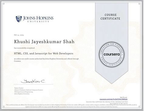 Completed Html Css And Javascript Course Khushi Shah Posted On The
