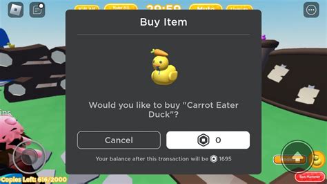 Ugc Limited How To Get Carrot Eater Duck In Pls Dont Talk Roblox Youtube