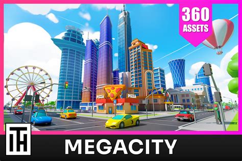 Megacity Low Poly City 3d Models Pack 3d Environments Unity Asset