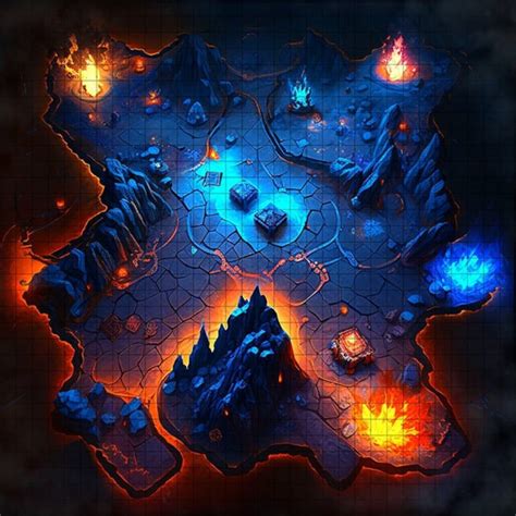 Pillars Of Fire Battle Map Dnd Battle Map Dandd Battlemap Dungeons