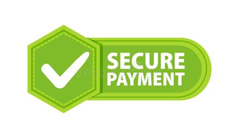 Secure Payment Badge With A Check Mark Label Or Sticker Stock Vector