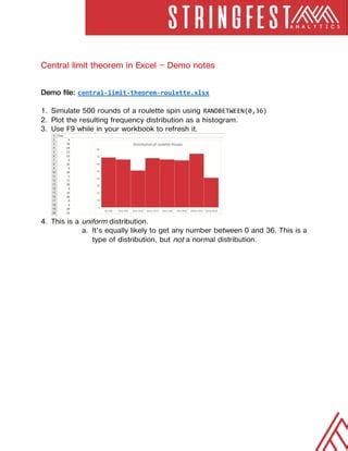 Demo Guide The Central Limit Theorem Visualized In Excel PDF
