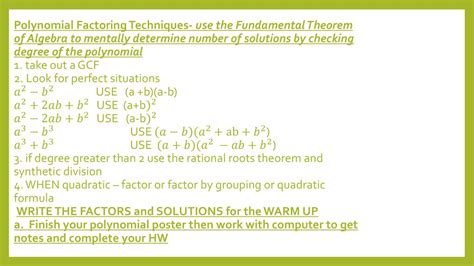 Polynomials November 28 Tuesday Ppt Download