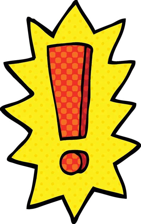 Comic Book Style Cartoon Exclamation Mark 12354963 Vector Art At Vecteezy
