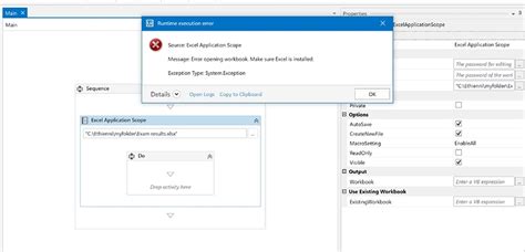 Excel Application Error Error Opening Workbook Make Sure Excel Is