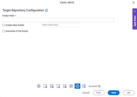 Excel Write Target Repository File System