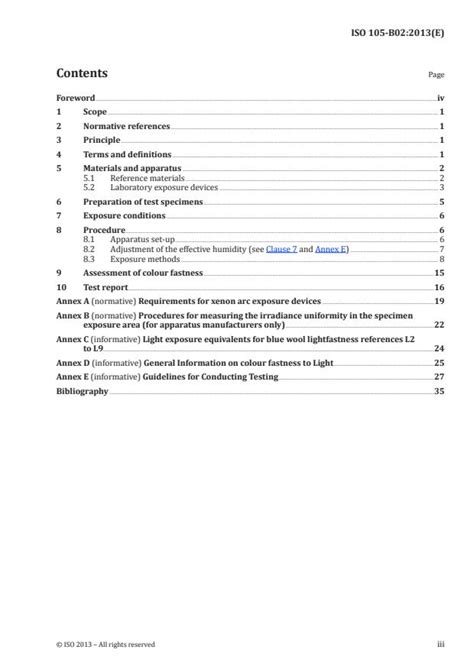 ISO 105 B02 2013 Textiles Tests For Colour Fastness Part B02 Colour Fastness To Artificial