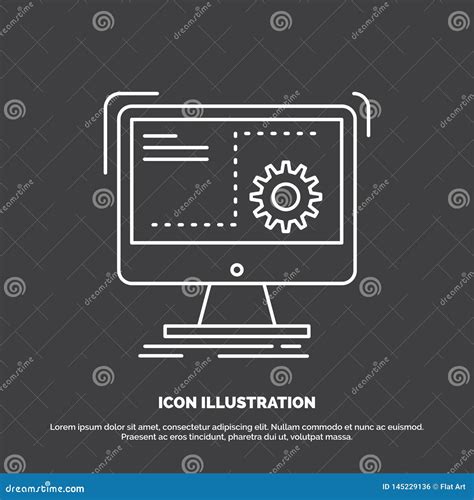 Command Computer Function Process Progress Icon Line Vector Symbol For Ui And Ux Website