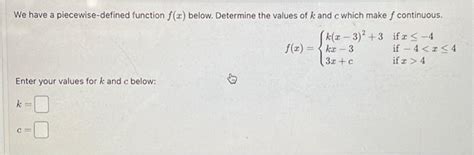 solved we have a piecewise defined function f x below