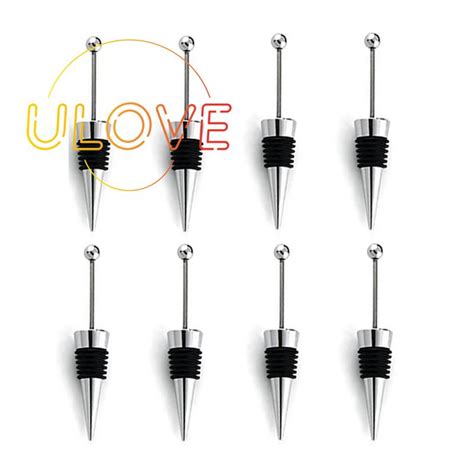 จุกปิดขวดไวน์ เบียร์ ไวน์ แบบซิลิโคน โลหะ ใช้ซ้ําได้ 8 ชิ้น Shopee Thailand