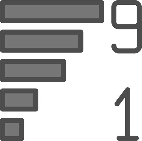 sort numeric down alt vector icon design 15356913 vector art at vecteezy