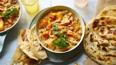 Curry Pumpkin With ‘buss Up Shut Paratha Roti Recipe Bbc Food