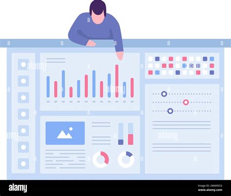 Vector Data Analyst Icon Web Statistics Analysis Stock Vector Image