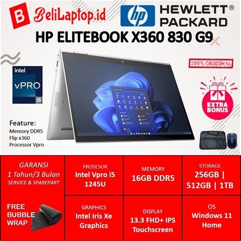 Jual Laptop Touchscreen Hp Elitebook X360 Intel Vpro I5 16gb 1tb 13 Inch Shopee Indonesia