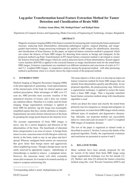 Pdf Log Polar Transformation Based Feature Extraction Method For