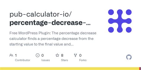 Percentage Decrease Calculator Readme Md At Master · Pub Calculator Io Percentage Decrease