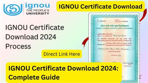 ignou certificate download 2024 complete guide